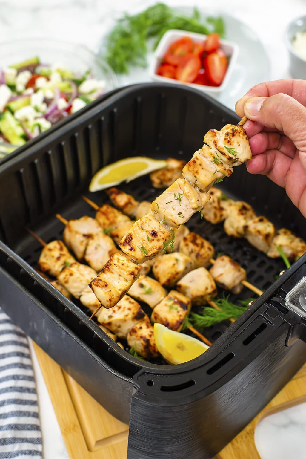 Air Fryer Greek Chicken Kabobs | AirFried.com